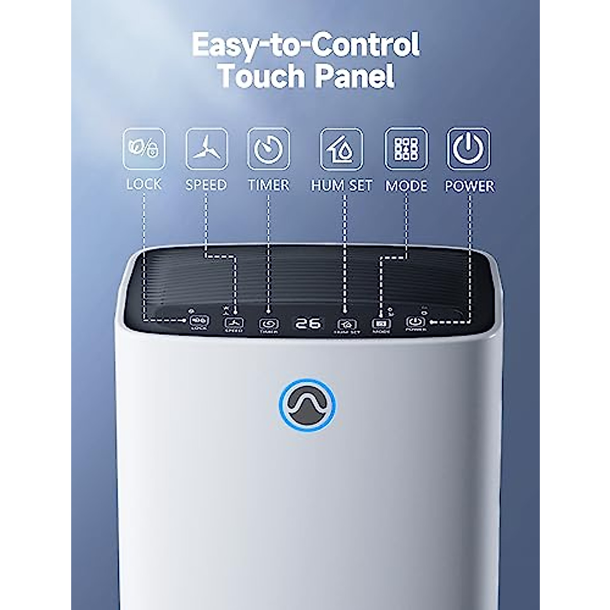 Dehumidifier for Home and Basement for 2000Sq.Ft, 25 Pints Dehumidifiers for bathroom, Large Room, Water Tank Capacity with Drain Hose, Intelligent Humidity Control, Childlock, Laundry Dry