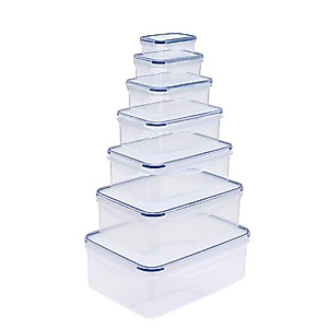 Maturi Food Storage Containers Set of 7 with Airtight Lids, BPA Free, 0.12L-3.8L