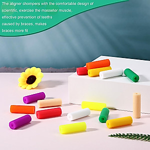 80 Pieces Chew Aligner Tray Seaters Colorful Aligner Seater Chew Chompers, 8 Colors