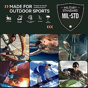 INEYES Military Smart Watch for Men (Make/Answer Call), HD Outdoor Rugged Tactical Smartwatch, Sport Fitness Tracker with Heart Rate Blood Pressure Sleep Monitor for iPhone Android Phones