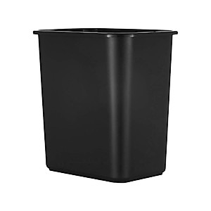 Trash Can/Open Top 7-Gallon Recycle Bins for Kitchen-Garbage,Dorm Trash Can Bins Fits Under Desk and Small Narrow Spaces in Kitchen Home Office and Dorm Easy to Clean Black (6 L)