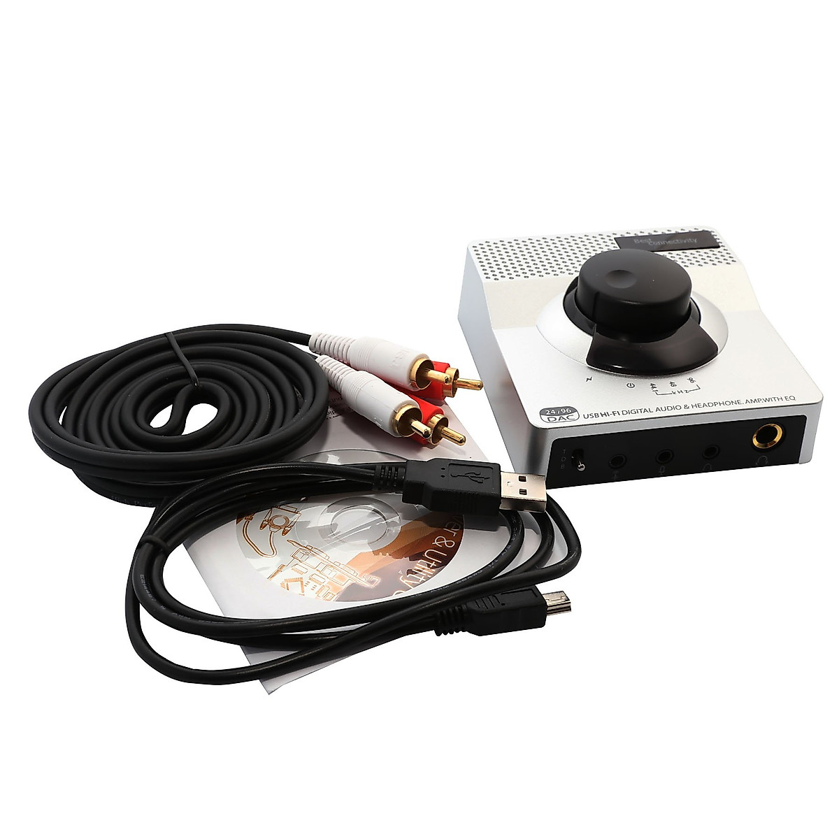 Syba USB 24 Bit 96 KHz DAC Digital to Analog Headphone Amplifier 2 Stage EQ Digital/Coaxial Output and RCA Output (SD-DAC63118)