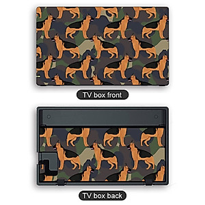 Camo German Shepherd Decal Stickers Cover Skin Full Wrap FacePlate Stickers Compatible with Switch for Switch Lite