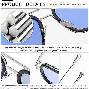 SHEEN KELLY Trendy Square Pilot Sunglasses Men Women Vintage Rectangular Metal Frame Shades Eye Glasses