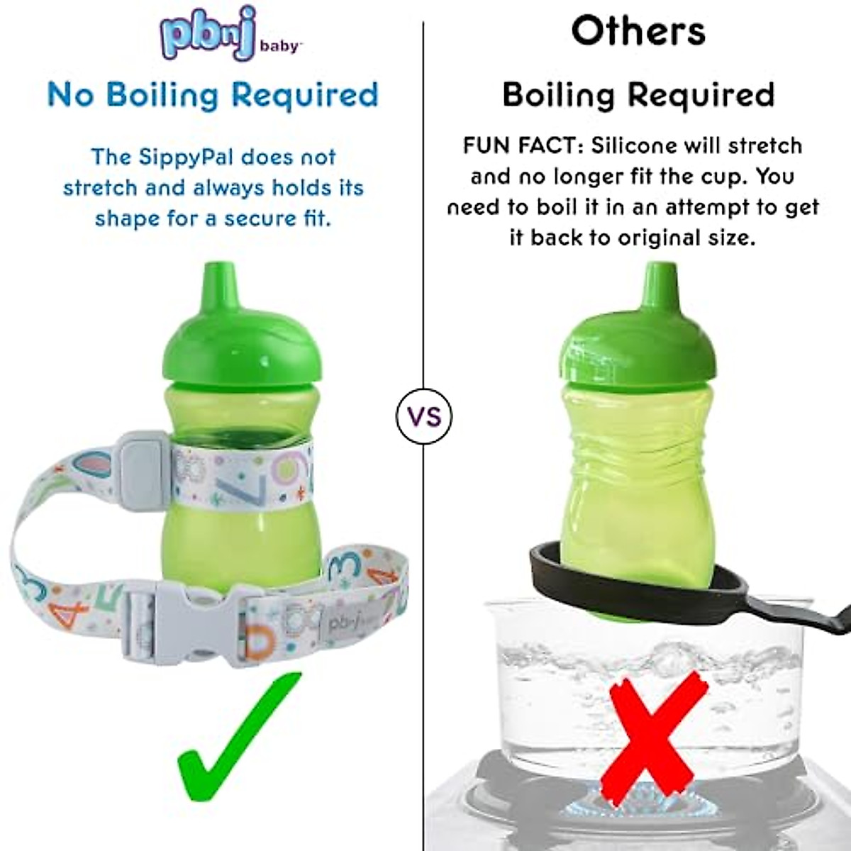 PBnJ Baby SippyPal Sippy Cup Holder Strap Leash Tether (Arrow Gray 2-Pack)