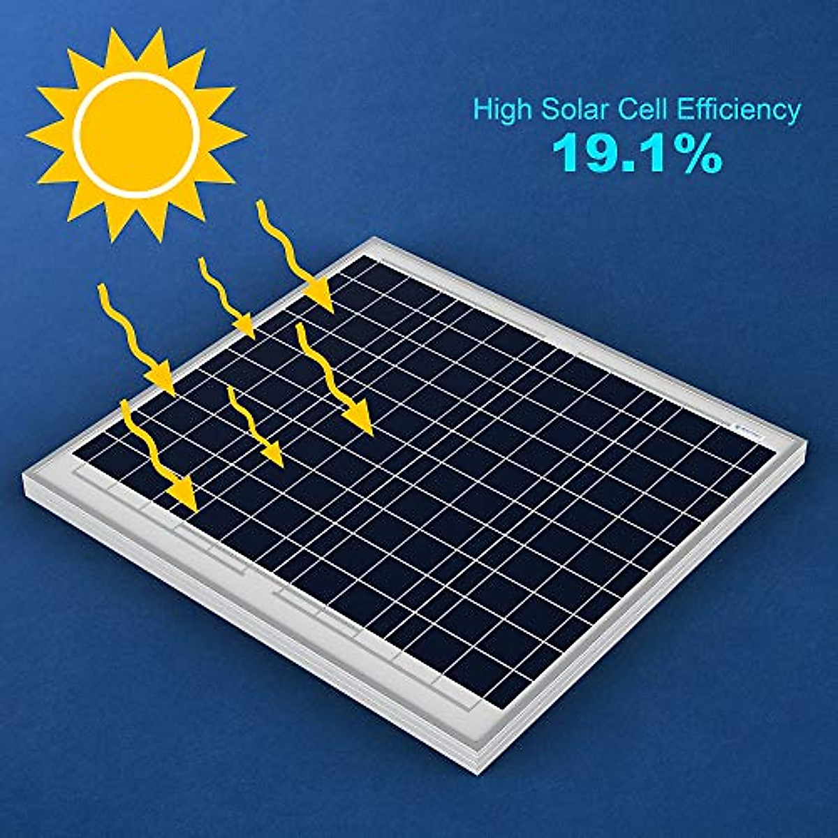 ACOPOWER 60 Watt 60W Polycrystalline Photovoltaic PV Solar Panel Module 12 Volt Battery Charging