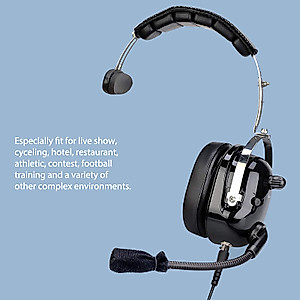 Retevis Unilateral Noise Reduction Two Way Radio Headset with Mic,Volume Adjust RT22 RT21 H-777 RT68,Compatible with Baofeng UV-5R 5RM Kenwood Rugged Radios,Walkie Talkie Headset(1 Pack)