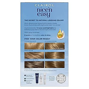Clairol Nice'n Easy Permanent Hair Dye, 8A Medium Ash Blonde Hair Color, Pack of 1