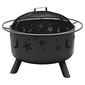 Landmann 28345 Big Sky Stars and Moons Firepit, Black