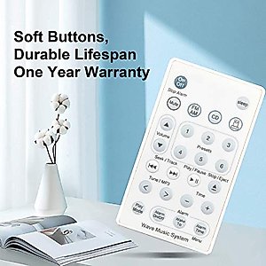 Universal Replacement Remote Control for Bose Sound Touch Wave Music Radio System I II III IV (Without Battery)-White