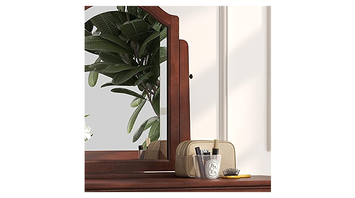 Elegant Lafayette Cherry Vanity Table & Bench | Home Styles