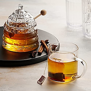 Studio Silversmith Crystal Honey Jar, Beehive Honey Dish