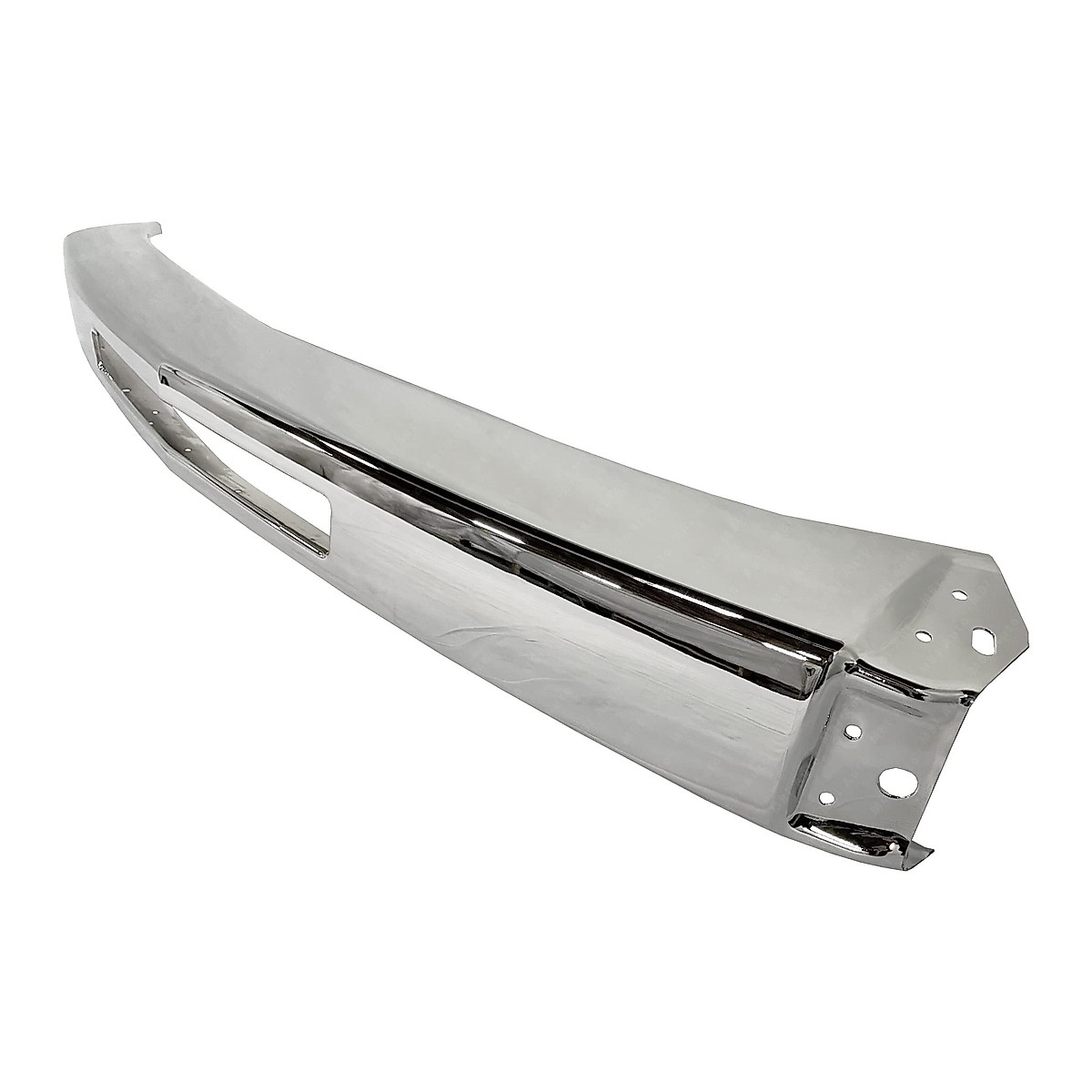 MBI AUTO - Chrome, Steel Front Bumper Impact Face Bar Compatible with 2007 2008 2009 2010 2011 2012 2013 Chevy Silverado 1500 Pickup 07-13, GM1002831