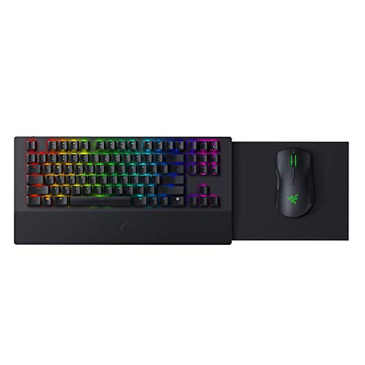 Razer Turret Wireless Mechanical Gaming Keyboard & Mouse Combo for PC, Xbox One, Xbox Series X & S: Chroma RGB/Dynamic Lighting - Retractable Magnetic Mouse Mat - 40hr Battery, Classic Black