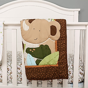 Brandream Jungle Crib Sheets for Baby Boys Toddler Fitted Sheet 100% Cotton Animal Monkey Botanical Print Nursery Bed Sheet Set