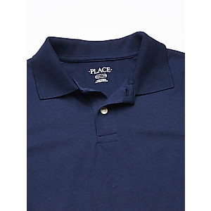 The Children's Place boys Uniform Soft Jersey Polo Shirt, Nautico, 7 8 US