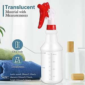 10 Pack Spray Bottles 16 Oz Empty Water Spray Bottles for Cleaning Solutions Heavy Duty Refillable Squirt Bottle with Measurements and Adjustable Nozzle for Household Commercial Industrial (Red)