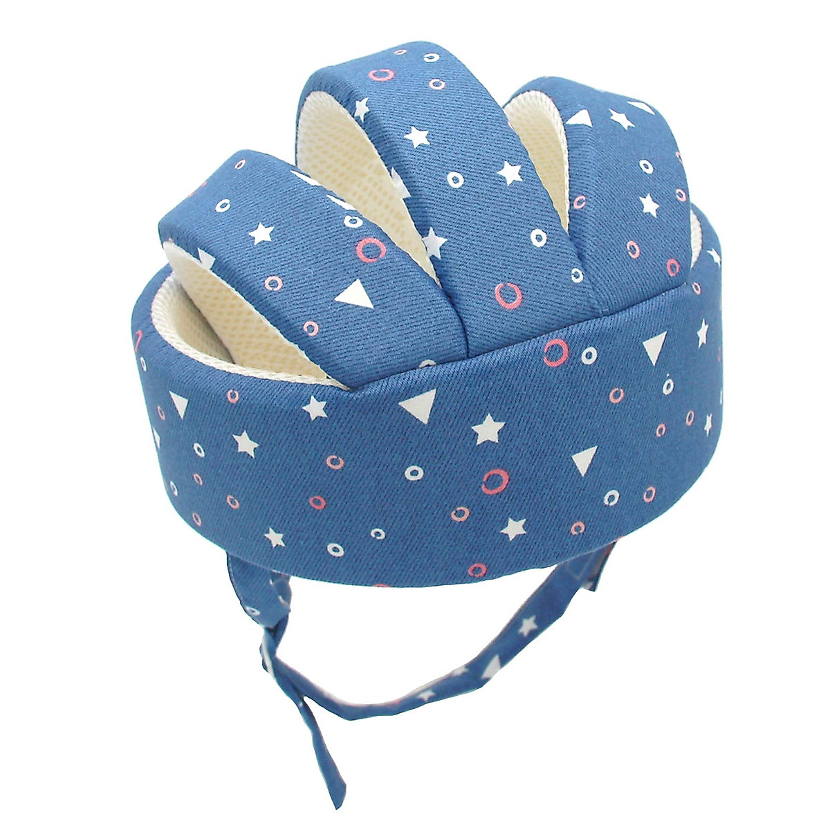 Ocanoiy Baby Safety Helmet Toddler Children Headguard Infant Head Cushion Protective Harnesses Cap Soft Adjustable Kid Safety Hat Head Protector (Starry Blue)
