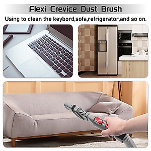 Replacement Attachments Tools Kit for Dyson V6 DC24 DC33 DC35 DC39 DC44 DC58 DC59 DC62 DC74, Dyson Cordless Vacuum Accessories (4 Pcs Set Brush Kit)