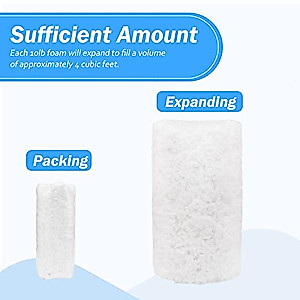COYMOS Bean Bag Filler 10lbs Pillow Stuffing for Couch Pillows, Soft Shredded Memory Foam Polyfill Stuffing for Stuffed Animals, Bag Chair, Dog Bed, White