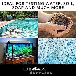 Plastic pH Test Strips, Universal Application (pH 0.0-14.0, 0.5 pH Intervals), 100 Strips