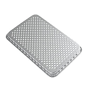Grilling Corner 10-Pack Disposable Grill Pans for Outdoor Grill/BBQ Broiler Pans/Grilling Trays/Grill Drip Pan/Tray Liner,Prevents Food from Falling into The Grill or Sticking to The Grate
