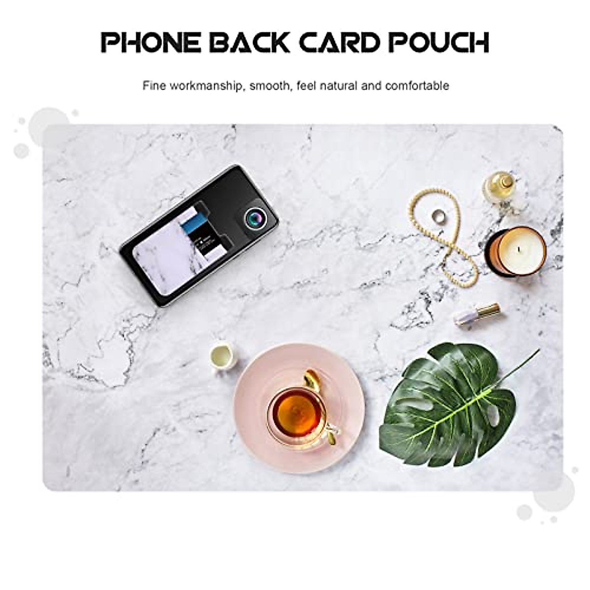 Hemobllo 2Pcs Mobile Phone Card case Cellphone Back Wallet Bag Phone Holder Stick on Stick on Cell Phone Wallet Phone Cards Cases Wallet Purses Sticky Phone Lycra Pocket Bracket Sticker