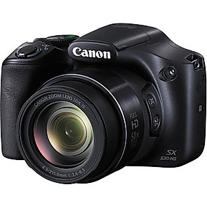 Canon Powershot SX530 HS Digital Camera Bundle Kit; Includes: Spare NB-6L Battery + 32GB SDHC Class 10 High Speed Memory Card + Camera Bag + Mini Tripod and Card Reader + More