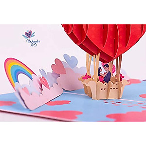 Wonder3D Pop Up Card for Valentines Day Pop Up Card, Valentines Day 3D Card, Happy Birthday, Happy Anniversary, Thank You, Get Well, Thinking of you, Anniversary card for her