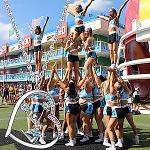 Cheerleader Gifts for Girls,Rainbow Cheerleader Necklace Cheerleading Girl Jewelry Pendant,Sport Cheer Accessories Birthday Gifts for Girls Daugnter