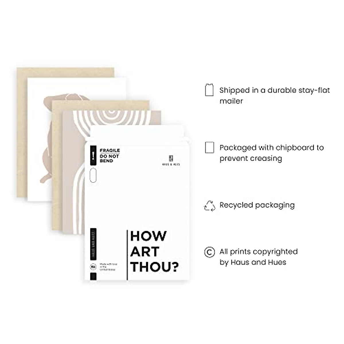 HAUS AND HUES Neutral Wall Art, Beige Wall Decor, Beige Wall Art, Wall Art Modern Abstract, Matisse Poster, Matisse Prints, Geometric Wall Art, Mid Century Modern Wall Art, Boho Art (Unframed 8x10)