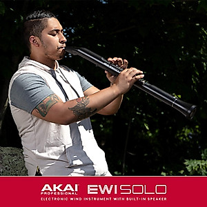 AKAI Professional EWI Solo - Electronic Wind Instrument With Built-in Speaker, Rechargeable Battery, 200 Sounds and USB MIDI Connectivity,Black