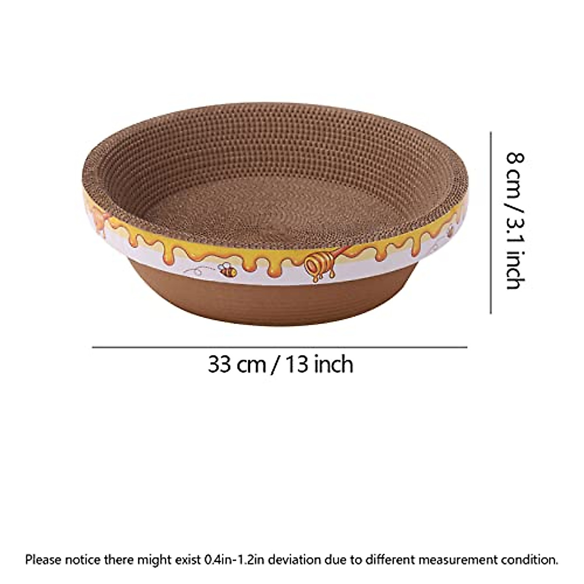 PetPhindU 2PCS Cardboard Cat Scratcher Corrugated Cat Scratcher Cat Scratch Ramp Cat Scratcher Little Scratchers Cat Scratch Bowl Cat Carpet Scratcher Scratchboard for Cat with Cat Grass and Catnip