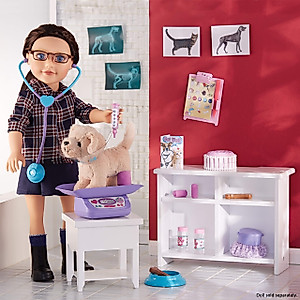 Journey Girls Vet Center and Yellow Lab Pretend Playset, 22-pieces, Scaled For Most 18” Dolls