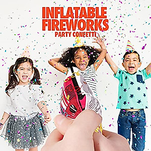 Boxgear 24PCS Fireworks Gun, Handheld Confetti Poppers, Easy Pop, Self-Inflating Confetti Gun, Multicolor Confetti Supplies for Parties and Celebrations (Multicolor)