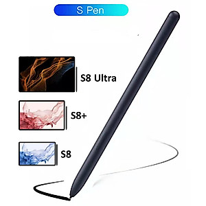 BSDTECH Galaxy Tab S8 S Pen Replacement for Samsung Galaxy S8/S8 Plus/S8 Ultra (EJ-PT870BJEGUJ) Touch Pen Stylus Pen (Without Bluetooth) + Tips (Black)