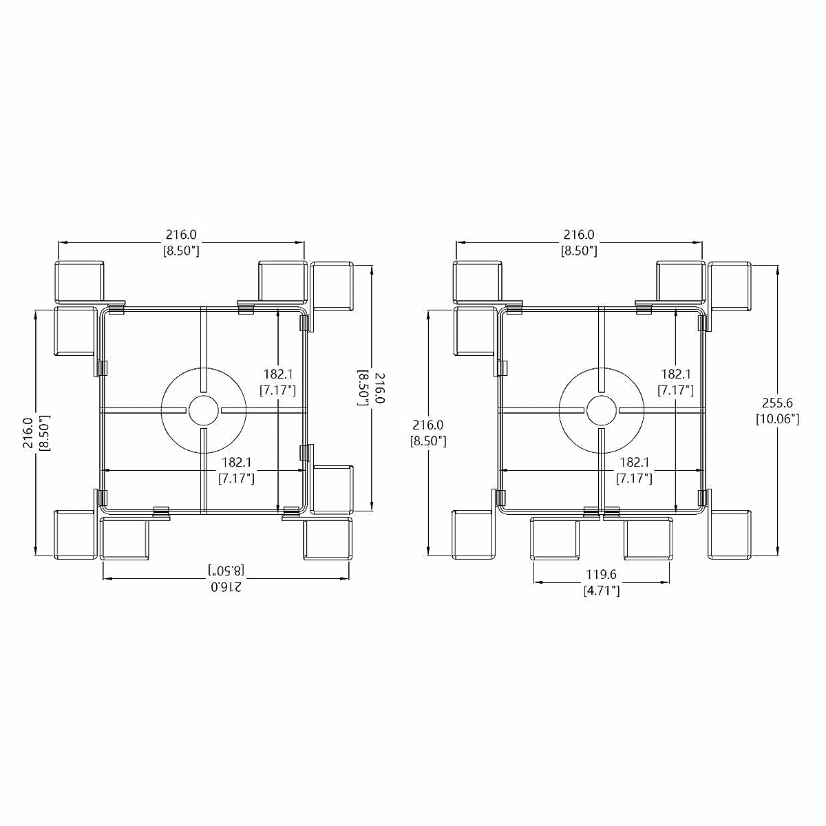 Up to 9.9" Wide 16 Adjustable Pockets Display Rack, Greeting Post Card Christmas Holiday Spinning Rack Stand. Pocket Size: 4.5-9.9" Wide X 5.8" Tall, 16 Pockets. 11602-L-DOUBLE-WHT-NPF