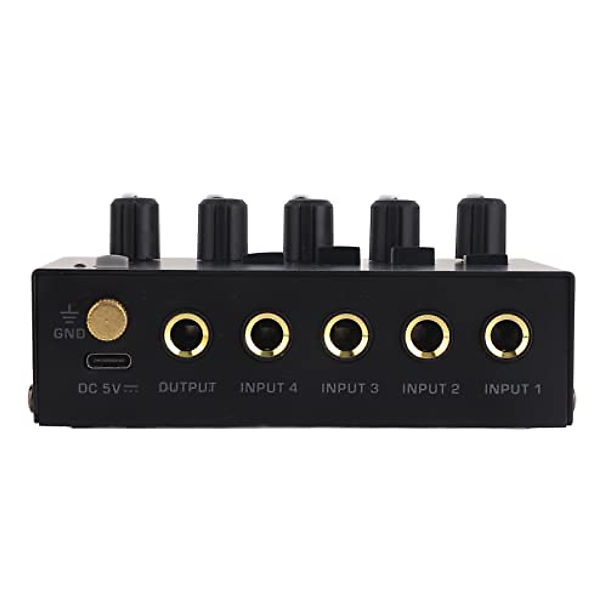 4 Channel Line Mixer, High Sound Quality Simple Operation Mode 4 Channel Studio Headphone Amplifier Independent Volume Control for Studio(#3)