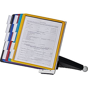 DURABLE Desktop Reference System, 10 Double-Sided Panels, Letter-Size, Assorted Colors, SHERPA Design (554200)