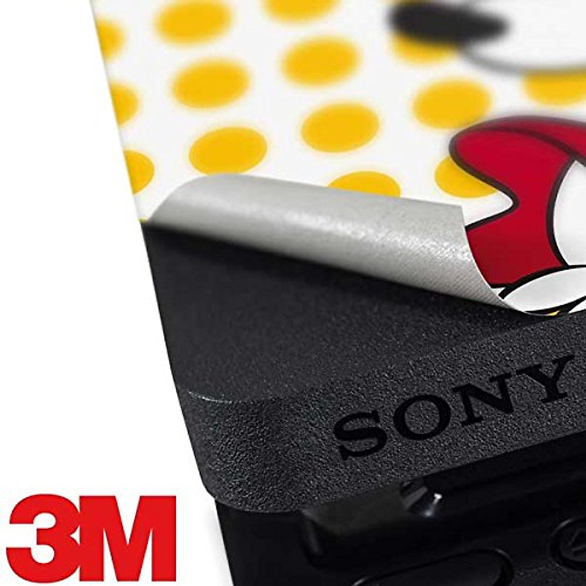 Skinit Decal Gaming Skin Compatible with PS4 Slim Bundle - Officially Licensed Disney Minnie Mouse Profile Yellow Dots Design