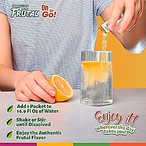 Powdered Drink Mix Variety Pack, Sugar Free! – Fruity flavors - Summer Colada, Tangy Limeade, Citrus Punch & Tropical Berries Packets (30 Count of Stick Packs) - Frutal On-The-Go!