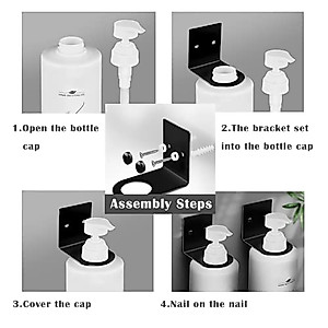 Shampoo Holder for Shower, L Shaped Bottle Rack Wall Mounted Drilling with Nails, Rustproof SUS304 Bathroom Organizer Hooks for Kitchen Bathroom Toilet Balcony Garden Support up to 10 LB (3), Silver