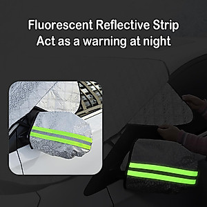 4 Layer Thickened Windshield Cover for Ice and Snow [Upgraded],All Season Car Windshield Snow Cover with Rear View Mirror Cover,Universal Car Snow Cover Car Accessories for Most Vehicles