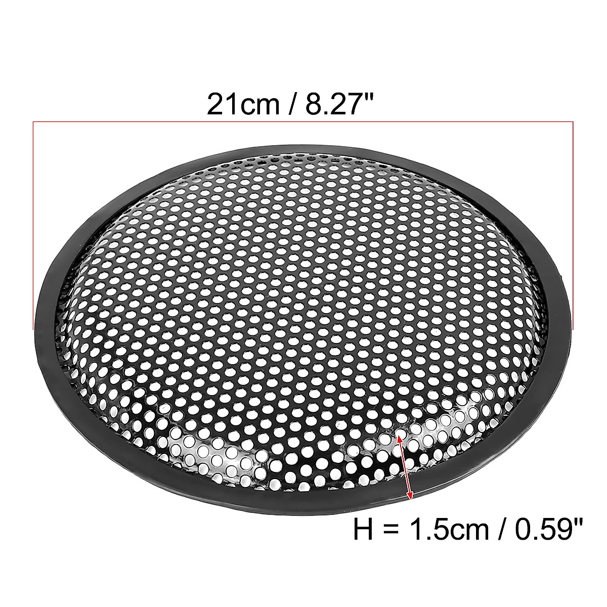 X AUTOHAUX 8 Inch Car Audio Speaker Sub Woofer Subwoofer Metal Black Waffle Grill Cover Protector Universal