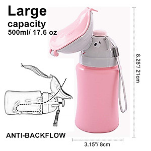 Tocypho Upgrade Portable Emergency Urinal Potty Toilet Pee Training Cup for Baby Child Girl Used for Kid Potty Pee Training and Camping Car Travel