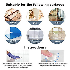 LOFTEK Silicone Suction Cups Without Hooks, 4packs