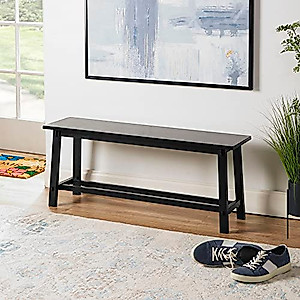 Decor Therapy Kyoto Wooden Bench, Black