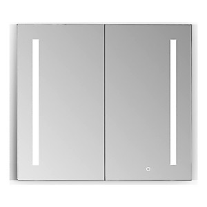 Altair Design Catola 36" Clear Glass Surface-Mount/Recessed LED Mirror Medicine Cabinet