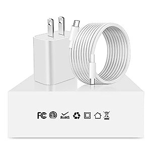 USB C Wall Charger 20W PD Adapter Compatible iPhone 14/14 Pro/14 Pro Max/14 Plus/13 12 11 Pro Max/Pro/Mini/Xs Max/XR/X