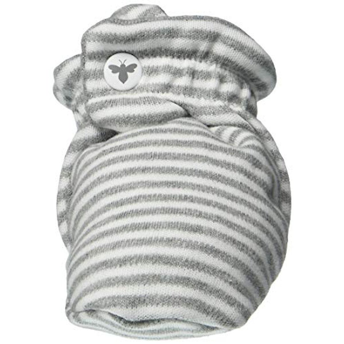 Burt's Bees Baby Baby Organic Cotton Newborn Essentials Shoes, Gender Neutral Color for Ages 0 to 9 Months Old Slipper Sock, Heather Grey Stripe, 3 Unisex Infant